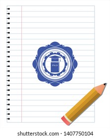 Phd Thesis Icon Blue Ink Pen Stock Vector (Royalty Free) 1407750104 ...