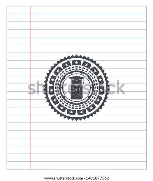 Phd Thesis Icon Draw Pencil Effect Stock Vector (Royalty Free ...