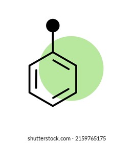 Icono de fórmula molecular con fenol: vector de stock (libre de ...