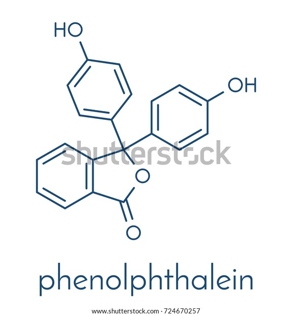 Phenolphthalein Indicator Molecule Used Acid Base Stock Vector (Royalty ...