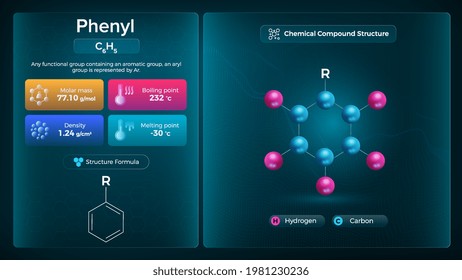 Phenyl Properties Chemical Compound Structure Stock Vector (Royalty ...