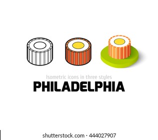 Philadelphia Icon Vector Symbol Flat Outline Stock Vector (Royalty Free ...