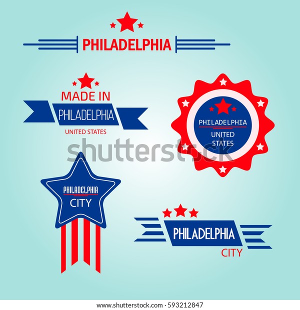Philadelphia Signs Vector Stock Vector (Royalty Free) 593212847 ...