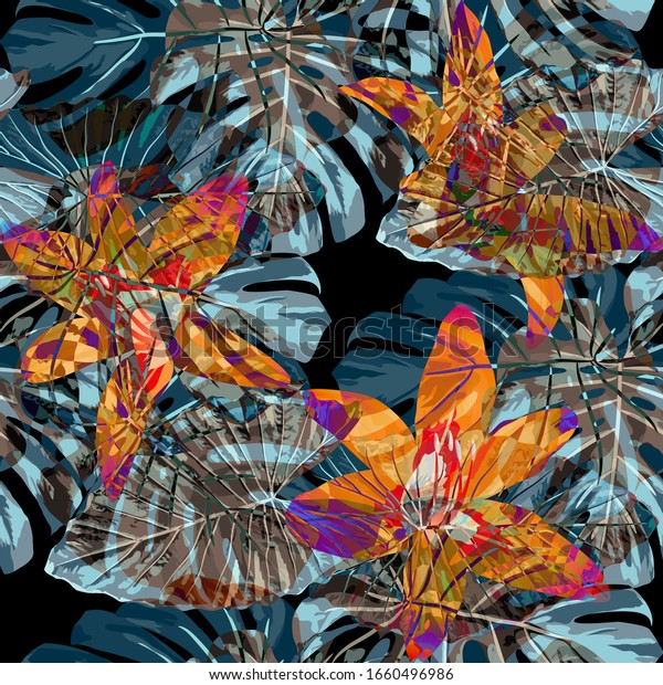 Philippine Flowers Seamless Pattern Bright Tropical Stock Vector ...