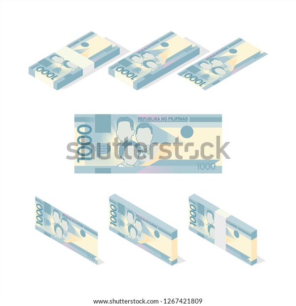 Philippine Peso Banknote Vector Illustration Stok Vektör (Telifsiz ...