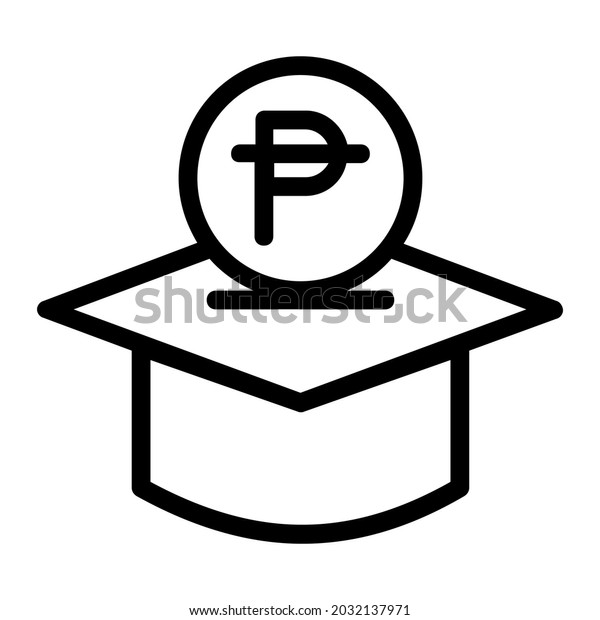 Philippine Peso Education Saving Icon Stock Vector (Royalty Free ...