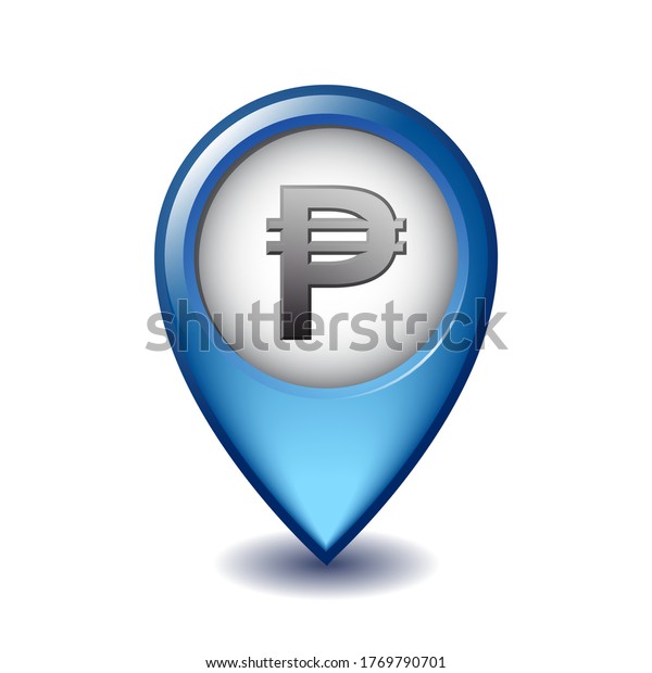Philippine Peso Symbol On Mapping Marker 库存矢量图（免版税）1769790701 ...