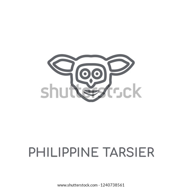 Philippine Tarsier Linear Icon Modern Outline: vector de stock (libre ...