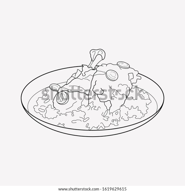 Philippines Chicken Adobo Icon Line Element 스톡 벡터(로열티 프리) 1619629615 ...