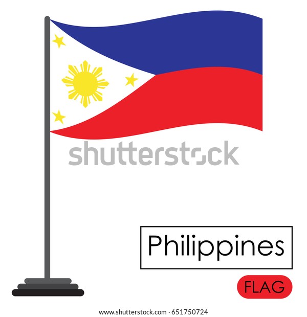 Philippines Country Flag Vector Illustration National Stock Vector ...