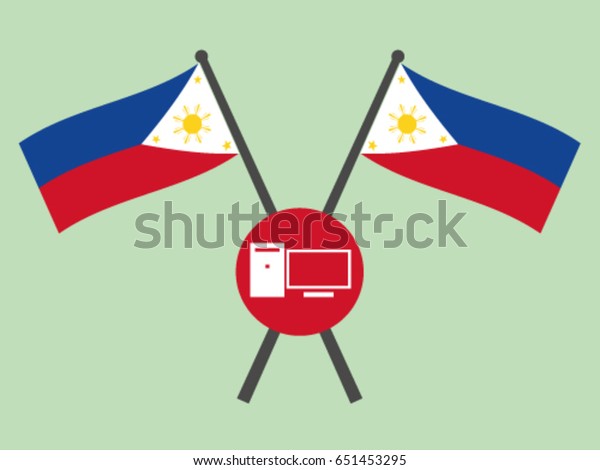 Philippines Emblem Personal Computer Stock Vector (Royalty Free ...