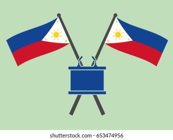 Philippines Emblem Podium Speech Stock Vector (Royalty Free) 653474956 ...