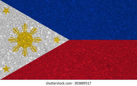Vektor Stok Philippines Filipino Flag Grunge Texturevector Template ...