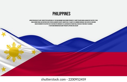 Philippines Flag Design Waving Philippines Flag Stock Vector (Royalty ...