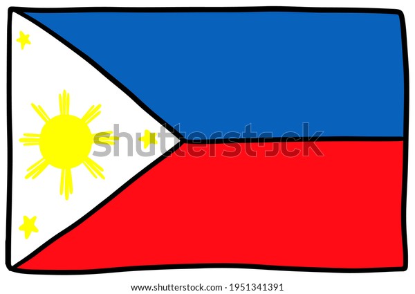 Philippines Flag Doodle Hand Drawing Sketch Stock Vector (Royalty Free ...