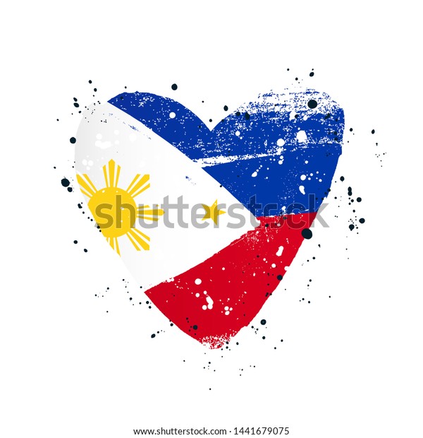Philippines Flag Form Big Heart Vector Stock Vector (Royalty Free ...