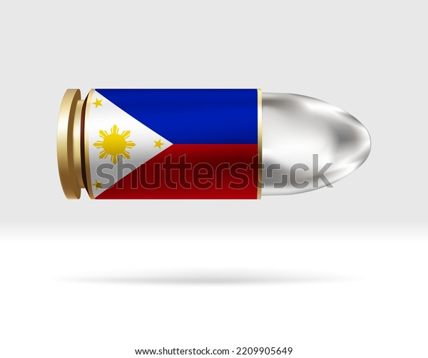 Philippines Flag On Bullet Bullet Danger Stock Vector (Royalty Free ...