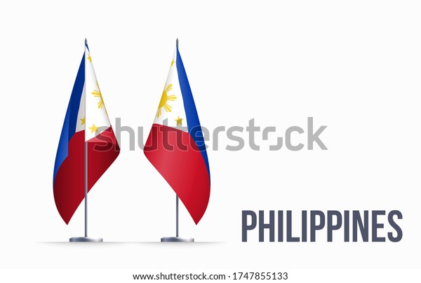 Philippines Flag State Symbol Isolated On: เวกเตอร์สต็อก (ปลอดค่า ...