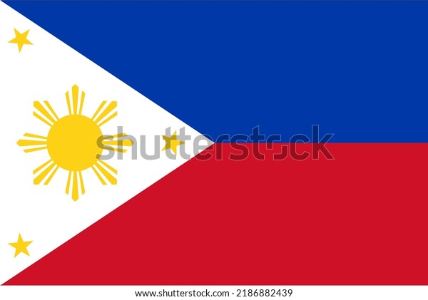 Philippines Flag Vector Blue White Red Stock Vector (Royalty Free ...