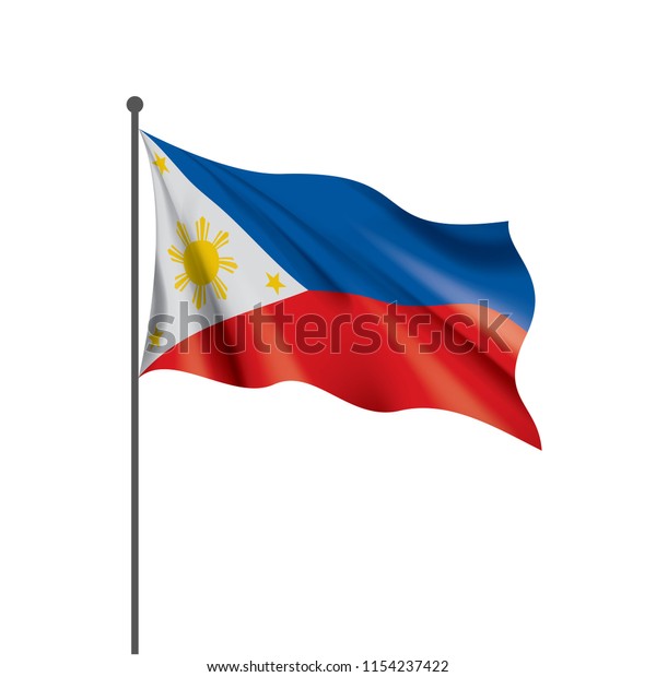 Philippines Flag Vector Illustration On White Stock Vector (Royalty ...
