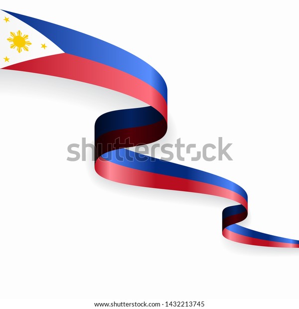 Philippines Flag Wavy Abstract Background Vector Stock Vector (Royalty ...