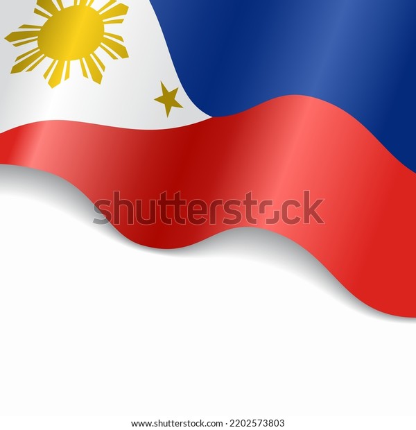 Philippines Flag Wavy Abstract Background Vector Stock Vector (Royalty ...