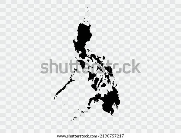 Stock vektor „Philippines Map Black Color On Backgound“ (bez autorských ...