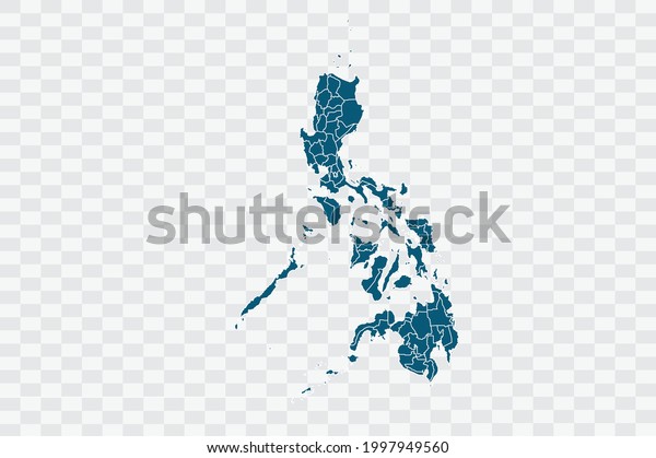 Philippines Map Blue Color On Backgound: เวกเตอร์สต็อก (ปลอดค่า ...