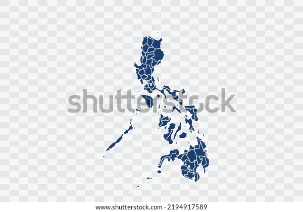 Philippines Map Dark Blue Color On Stock Vector (Royalty Free ...