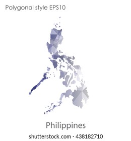 Outline Vector Map Philippines Simple Philippines Stock Vector (Royalty ...