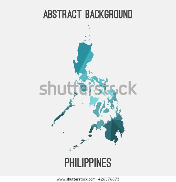 Philippines Map Geometric Polygonal Styleabstract Tessellationmodern ...
