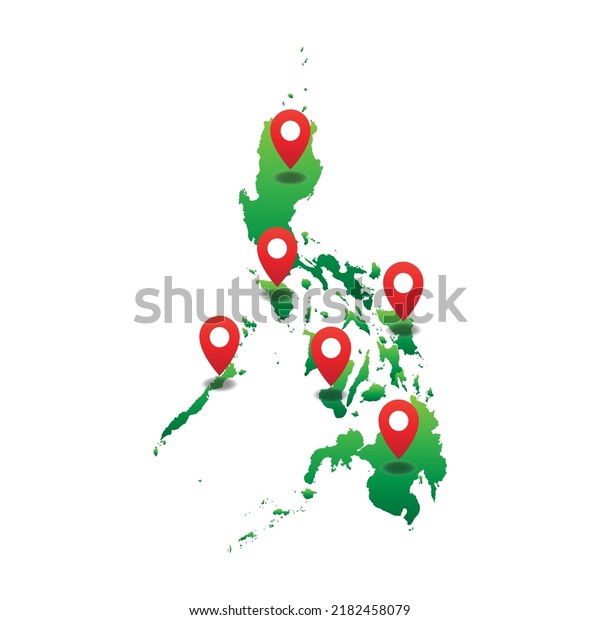 Philippines Map Pin Location: เวกเตอร์สต็อก (ปลอดค่าลิขสิทธิ์ ...
