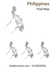 Philippines Pixel Map Vector Isolated On Stock Vector (Royalty Free ...