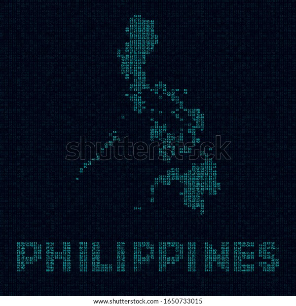 Philippines Tech Map Country Symbol Digital Stock Vector (Royalty Free ...
