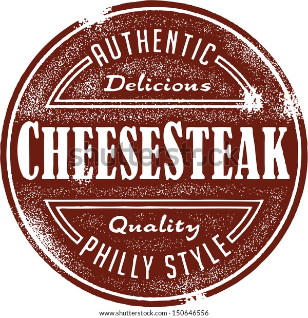 Philly Cheesesteak Sandwich Menu Stamp Stock Vector (Royalty Free ...