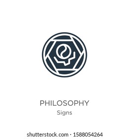 Philosophy Icon Thin Linear Philosophy Outline Stock Vector (Royalty ...