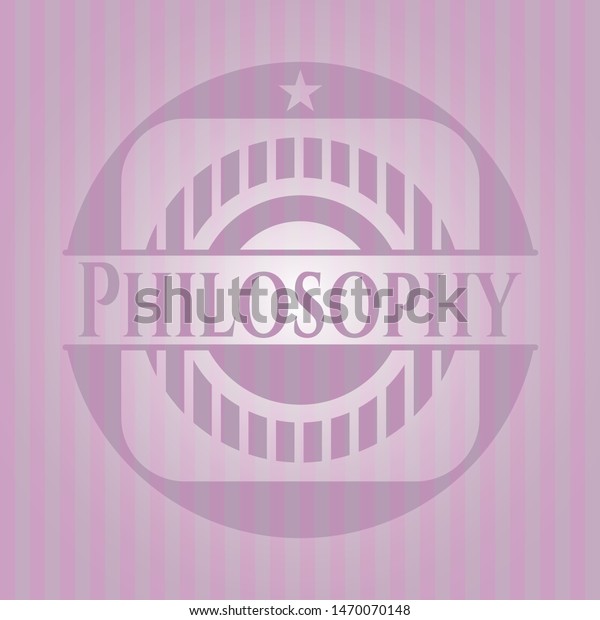 Philosophy Pink Emblem Retro Vector Illustration Stock Vector (Royalty ...