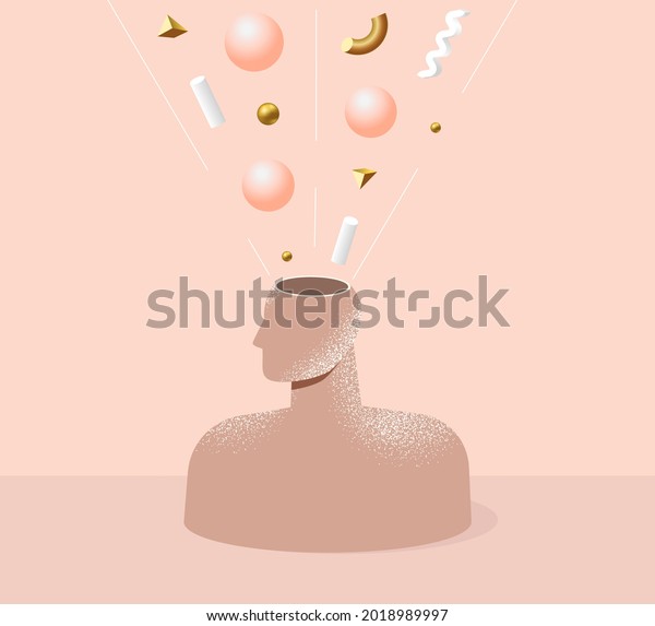 Philosophy Psychology Creativity Concept Human Mind Stock Vector ...
