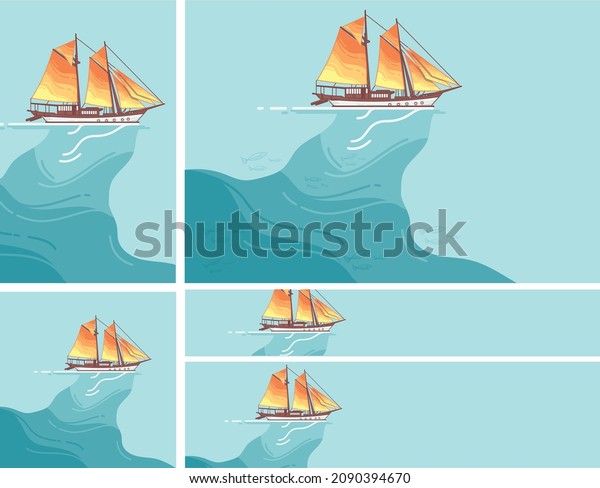 Phinisi Ship Sailing On High Seas Stock Vector (Royalty Free ...