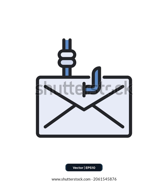 Phishing Email Icon Protection Security Icons Stock Vector (Royalty ...