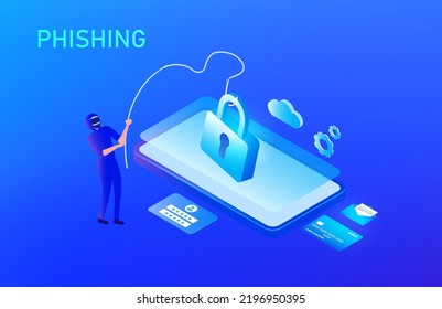 Phishing Scam Hacker Crime Attack Personal Stock Vector (Royalty Free) 2196950395 | Shutterstock