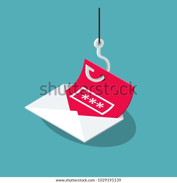 Phishing Scam Vector Symbol Envelope Red Stock Vector (Royalty Free ...