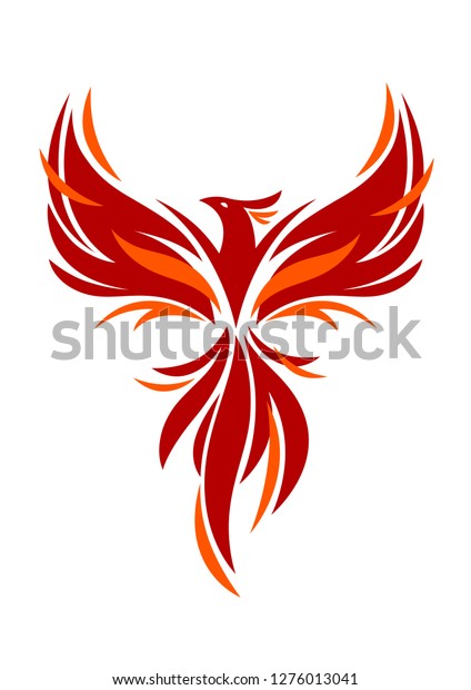 Phoenix Bird Illustration Stock Vector (Royalty Free) 1276013041 ...