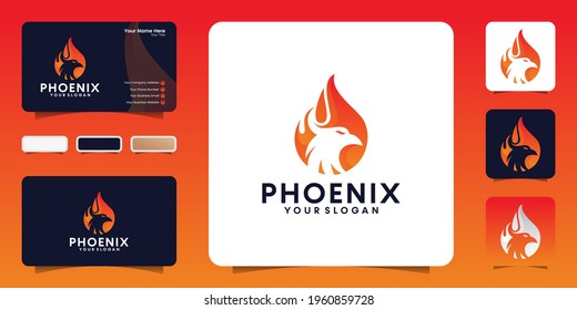 Phoenix Fire Logo Design Template Business Stock Vector (Royalty Free ...