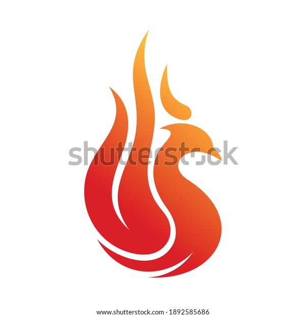 Phoenix Fire Logo Icon Vector Template Stock Vector (Royalty Free ...