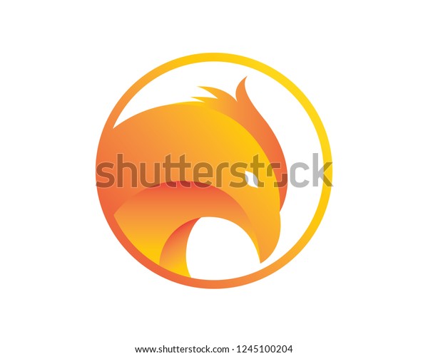 Phoenix Head Logo: vector de stock (libre de regalías) 1245100204 ...