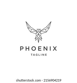 Phoenix Line Logo Icon Design Template Stock Vector (Royalty Free ...