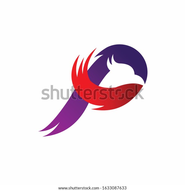 Phoenix Logo That Formed Letter P Stock Vector (Royalty Free ...