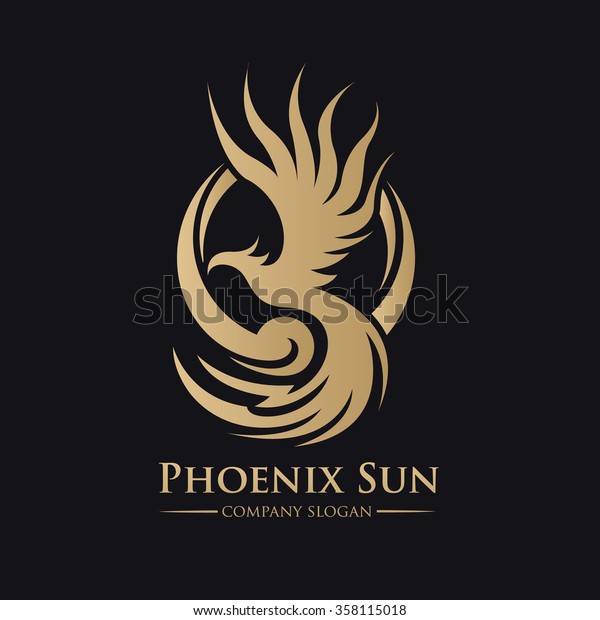 Phoenix Luxury Gold Logo Template Stock Vector (Royalty Free) 358115018