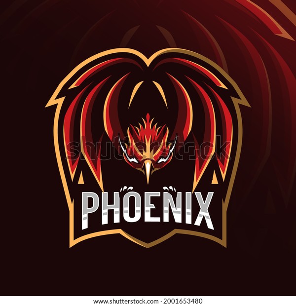 Phoenix Mascot Logo Template Design Stock Vector (Royalty Free) 2001653480